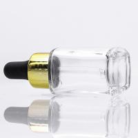 China 15ml Clear Glass Serum Dropper Bottle Square Mini Container for Skin Care Oil for sale