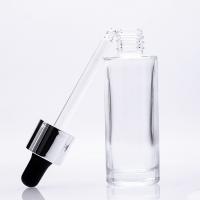 China Empty Round Serum Glass Bottle 40ml Customized for Private Skincare Packaging for sale
