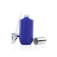 China Cosmetic 45ml Blue Glass Lotion Bottle Skin Care Cream Jar Makeup Set for sale