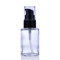 China Empty Black Pump Lotion Bottle Liquid Foundation Packaging Glass Bottle F034 for sale