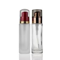 China Liquid Foundation Bottle Frosted With Black Pump for sale