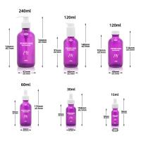 China 60ml Purple Boston Glass Bottles 2oz Massage Essential Oil Skin Care Serum Dropper Bottle for sale