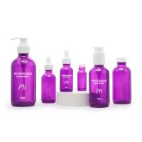 China 60ml Purple Boston Glass Bottles 2oz Massage Essential Oil Skin Care Serum Dropper Bottle for sale