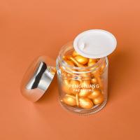 China Long Straight Cylinder Cosmetic Glass Jar 100g Capsule Canning Container for sale