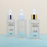 China MSDS Skin Care Serum Dropper Bottles 50ml Square Glass Bottle for sale
