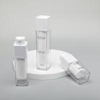 China PET Plastic Round Double Wall Bottle Transparent 15ml 30ml 50ml With Pump for sale