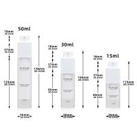 China PET Plastic Round Double Wall Bottle Transparent 15ml 30ml 50ml With Pump for sale