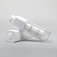 China Transparent Square Shape Bottle Double Wall Bottle Airless Wholesale PET Plastic Bottle 15ml 30ml 50ml for sale