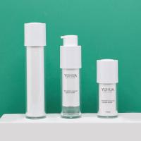 China Round  Shape Bottle Double Wall Bottle Airless Wholesale PET Plastic Bottle 15ml 30ml 50ml Transparent for sale