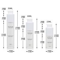 China Round  Shape Bottle Double Wall Bottle Airless Wholesale PET Plastic Bottle 15ml 30ml 50ml Transparent for sale