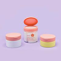 China Big Size Plastic Jar Container With Flip Cover Sample Available Wholesale Price 180ml 240ml 300ml for sale