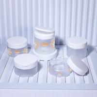 China Big Size Frosted Plastic Jar Container With Flip Cover 180ml 240ml 300ml for sale