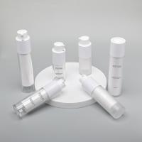 China Airless Round Shape Double Wall PET Plastic Bottle 15ml 30ml 50ml Transparent for sale