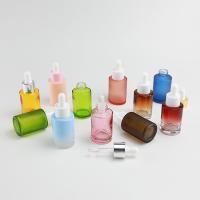 China Frosted Glass Serum Essential Oil Dropper Bottles 30ml For Face Cream Packaging for sale