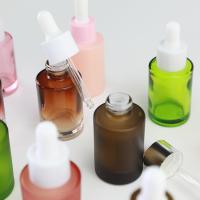 China Frosted Glass Serum Essential Oil Dropper Bottles 30ml For Face Cream Packaging for sale