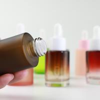China Frosted Glass Serum Essential Oil Dropper Bottles 30ml For Face Cream Packaging for sale