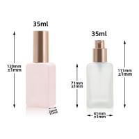 China Clear Frosted 30ml Empty Foundation Glass Bottle Cosmetic Packaging for sale