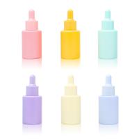 China OEM Yellow Color Serum Glass Bottles Oil Dropper Packaging for sale