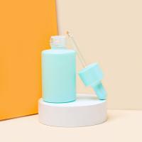 China Sky Blue Color Glass Serum Dropper Bottles Hair Oil Packaging 30ml for sale