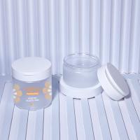 China 180g Custom Logo Wide Mouth Round Plastic Packaging Body Scrub Jar With Screw Cap for sale