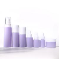 China Glass Cosmetics Pump Bottle Custom Packaging Round 40ml 50ml 100ml Skin Care for sale