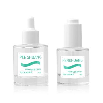 China Serum Glass Essential Oil Empty Dropper Bottles Cosmetic Skincare Packaging 1OZ 30ml for sale