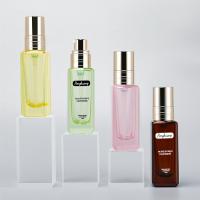 China 30ml Foundation Glass Bottle Colorful Golden Pump Painting Color Logo Design for sale