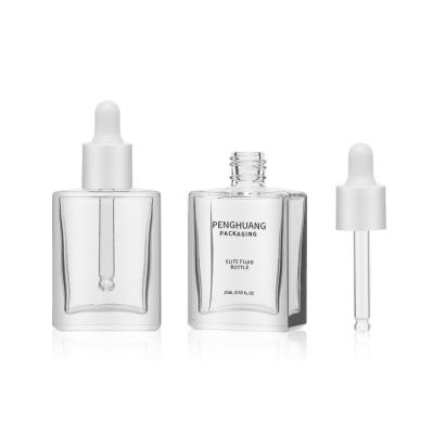 China OEM 15ml Liquid Serum Glass Dropper Bottle Essence Oil Bottle Packaging for sale