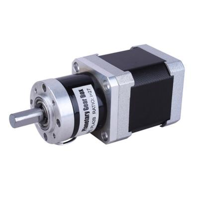 China 0.32Nm 12Vdc Geared Bipolar Stepper Motor Nema 17 With Gear Reducer 1 5.18 for sale
