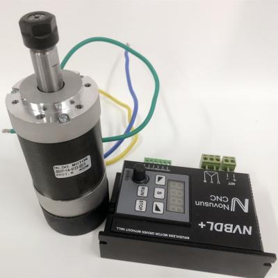 China 400w 12000rpm er11 chuck cnc brushless spindle motor 48V small milling for sale