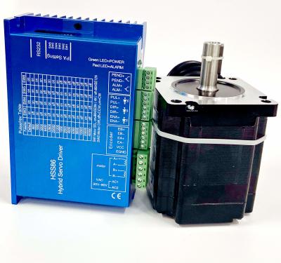 China 12NM Closed Loop Stepper Motor For Cnc Machine 6A 6.5mH Black And Blue for sale
