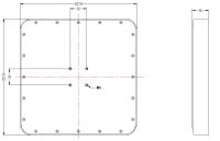 China 860-960MHz High Gain RFID Antenna 258×258×36mm with 8.5 dBic Gain and IP65 Rating for sale