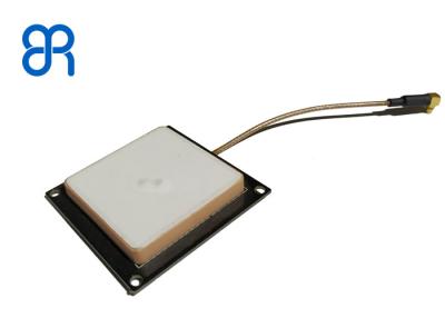 China White Color UHF Ceramic RFID Antenna Small Size Circular Polarization 2dBic RFID UHF Reader Antenna for sale