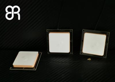China White Color Rfid Reader Antenna , Circular Polarization Ceramic Handset Antenna for sale