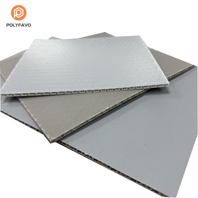 China 3mm Textured Honeycomb Sandwich Panel PP Honeycomb Board Polypropylene Honeycomb Panel for sale