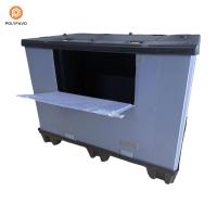 China Blue Collapsible Plastic Sleeve Pallet Box For Customized Storage And Packaging for sale