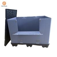 China Blue Collapsible Plastic Sleeve Pallet Box For Customized Storage And Packaging for sale