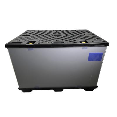 China 1600x1145x1067mm Sleeve Packaging With Pallet Stacking Plastic Shipping Containers for sale