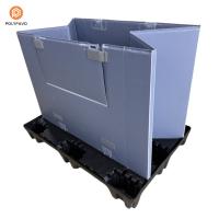 China Plastic Sleeve Bulk Container Foldable Pallet Sleeve Cover Box With Lid for sale