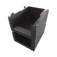 China Customized Size Turnover Box Stackable Pick Bins Plastic Warehouse Parts Box Sign Board For Easy Identification for sale