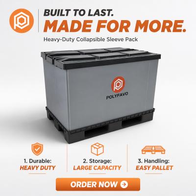 China 1200x800mm PP Honeycomb Collapsible Container  Foldable Returnable Pallet Box for sale