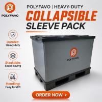 China 1200x800mm Sleeve Box Plastic Pallet Bin Packing Cubes Collapsible Turnover Box for sale