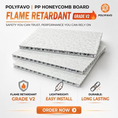 China 5mm 1600gsm Flame Retardant Grade V2 Polypropylene Honeycomb Board Plastic Floor protection Sheets for sale