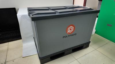 China 500kgs Shipping Boxes Packing Box 1200 * 800* 900 mm with Lid Collapsible Container PolyBox for sale