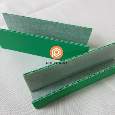 China U Channel Type Plastic Profile Door Sill Protector Pp Honeycomb Board With Felt Cloth Matte Surface Optional 3mm 5mm Thickness for sale