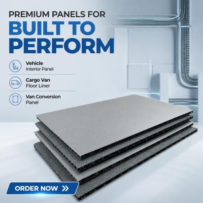 China Customizable 4mm PP Honeycomb Sheet Cargo Van Side Wall Panel for sale