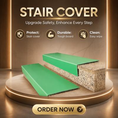 China Fire Retardant 5mm Stair Tread Protector PP Honeycomb Board for sale