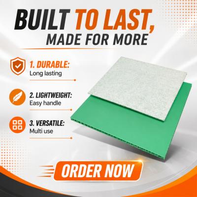 China Zhongcheng 5mm pp Floor Coverings Site protection Floor protection Felt Backing Honeycomb Board for sale