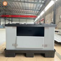 China 48 X 31sleeve Box Plastic Pallet Bin Automotive Industrial Plastic Pallet Sleeve Box Cheap Pallet Boxes for sale