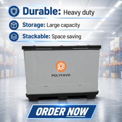 China Collapsible Honeycomb Plastic Pallet Sleeve Box Automotive Industrial Plastic Pallet Sleeve Box Cheap Pallet Boxes for sale